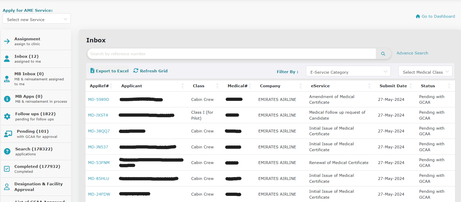How to process the Medical Application by AME